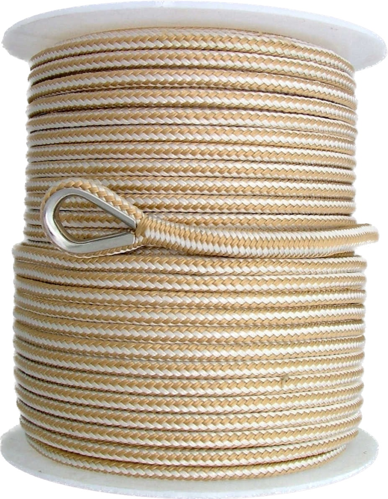 8mm x 100m Double Braid Nylon Anchor Rope - Drum Winch Marine Yacht ...